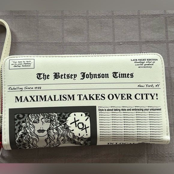 Betsey Johnson | Bags | Betsey Johnson Newspaper Wallet | Poshmark